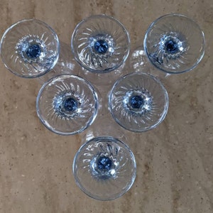 Water Goblets, Misty Blue Swirl Sapphire by Libbey Glass Company, Light ...