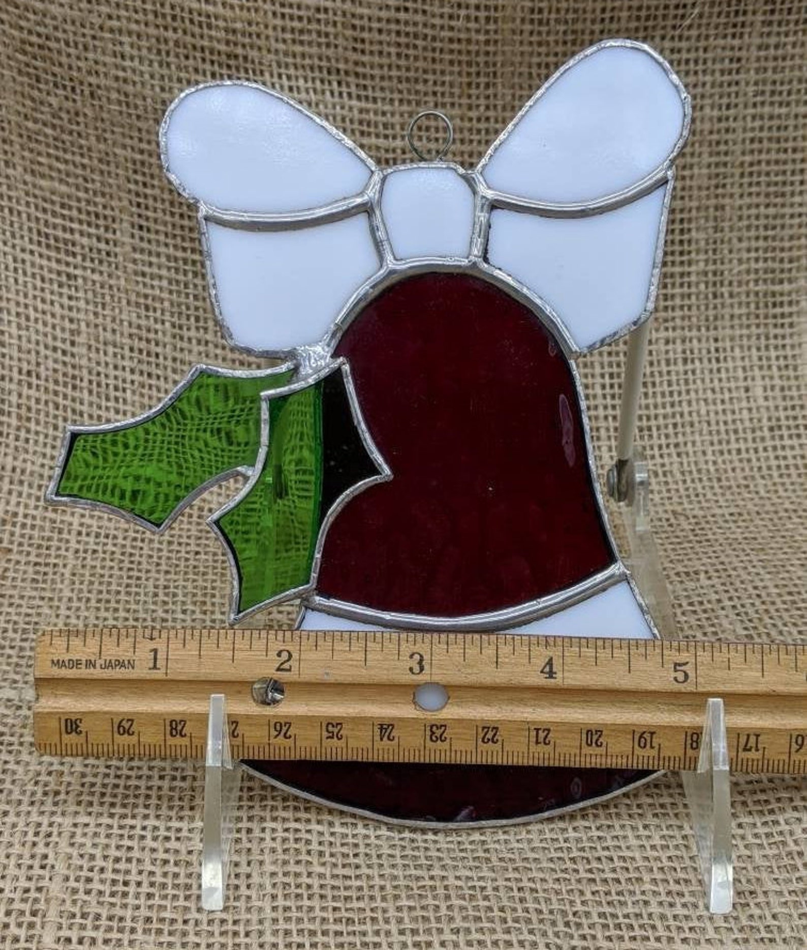 Christmas Bell Suncatcher Stained Glass Bell Christmas Etsy