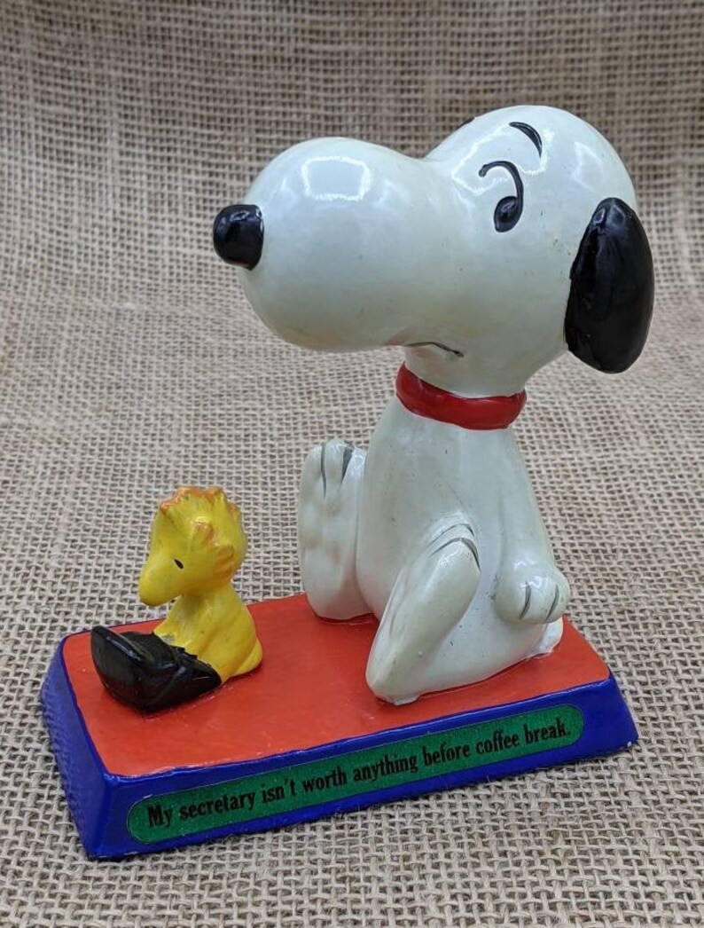 Snoopy Woodstock Figurine Woodstock Secretary Made in Japan | Etsy