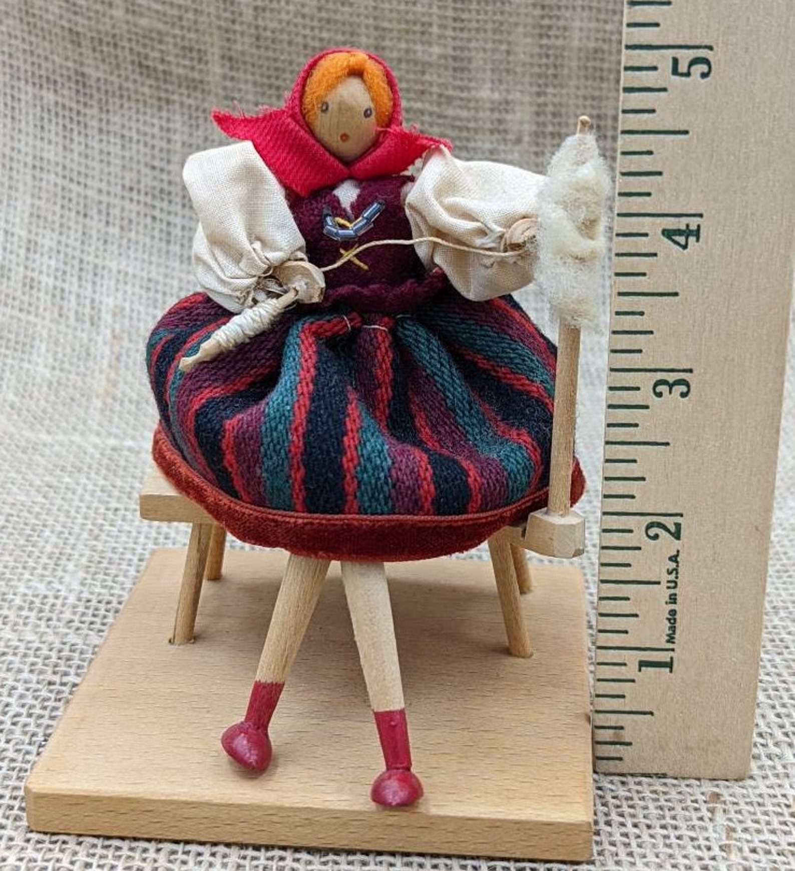 Folk Art Spool Doll Eastern European Doll Making Yarn - Etsy