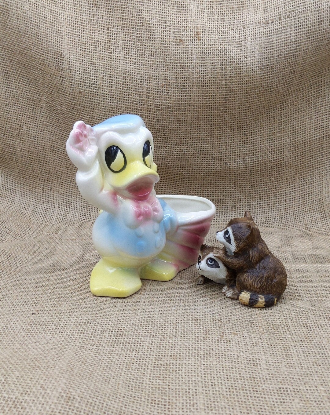 Donald Duck Planter, Vintage Walt Disney Merchandise, Ceramic Planter ...
