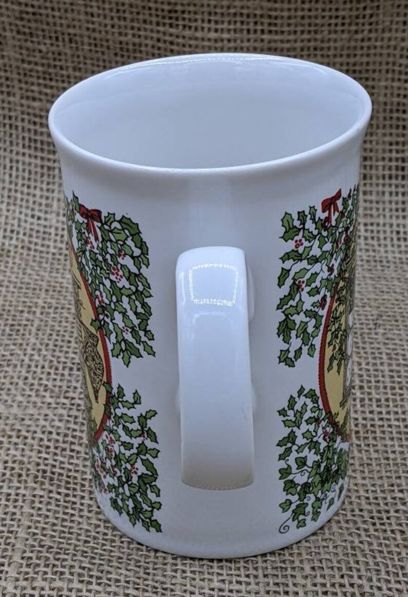 Dunoon 1988 Christmas Cat Mugs Set of 4 Christmas Tree Holly - Etsy