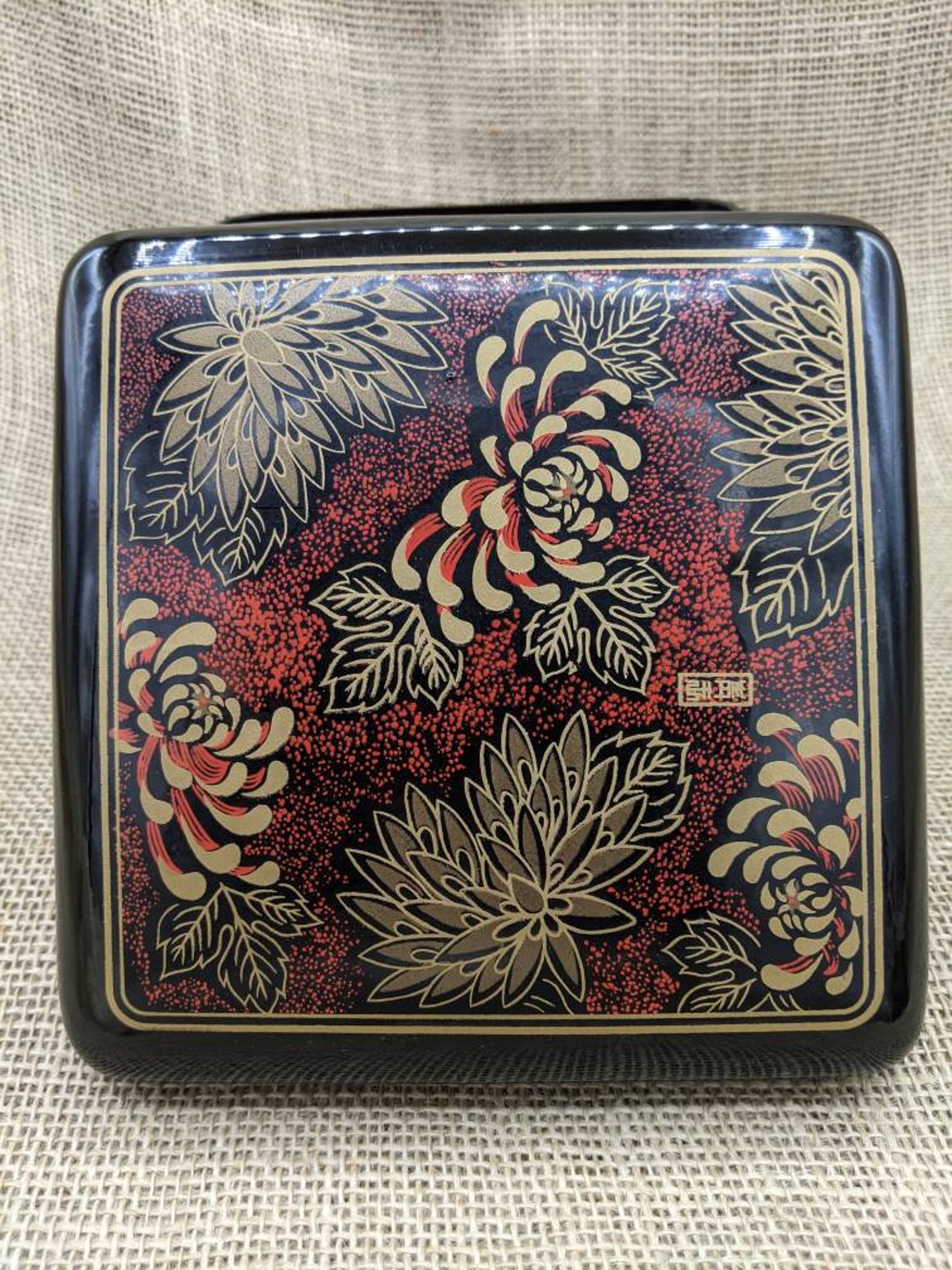 Two Tier Stackable Square Laquer Ware Box Jubako Bento Box - Etsy