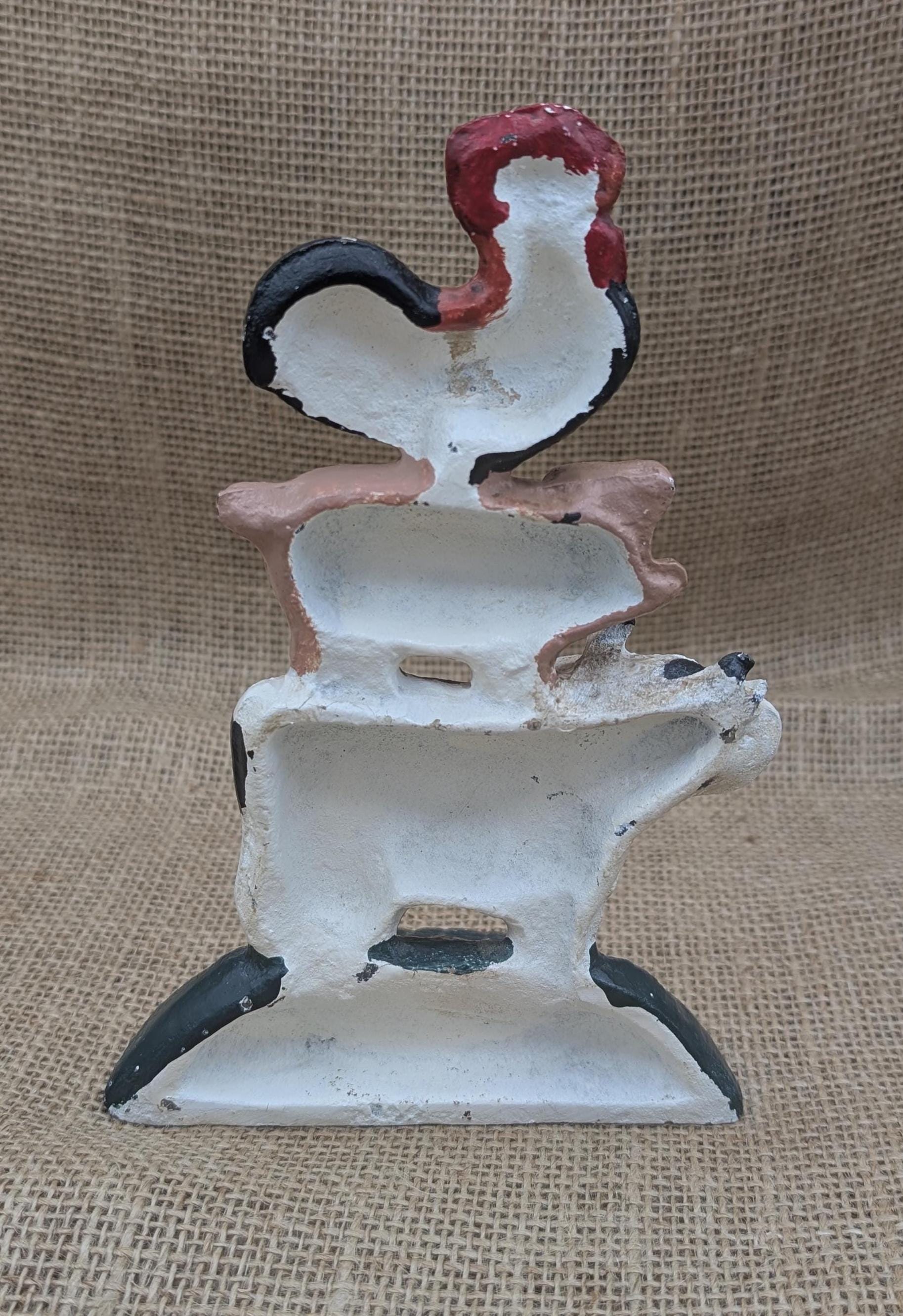 Cast Iron Farm Animal Doorstop Stacked Animal Bookend Cow Pig Rooster ...