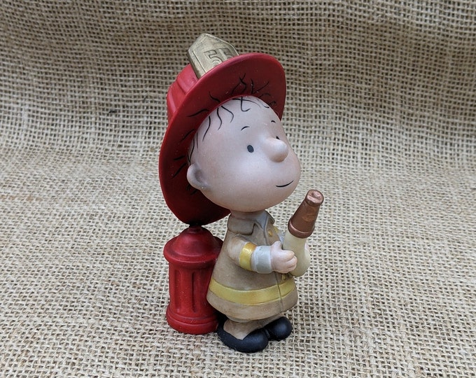 Fire Fighter Pigpen, Peanuts Figurine, Hallmark Peanuts Gallery, Pigpen ...