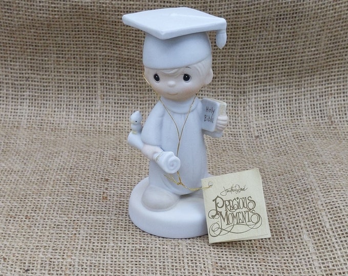 Precious Moments Boy Graduation Figurine, the Lord Bless and Keep You ...