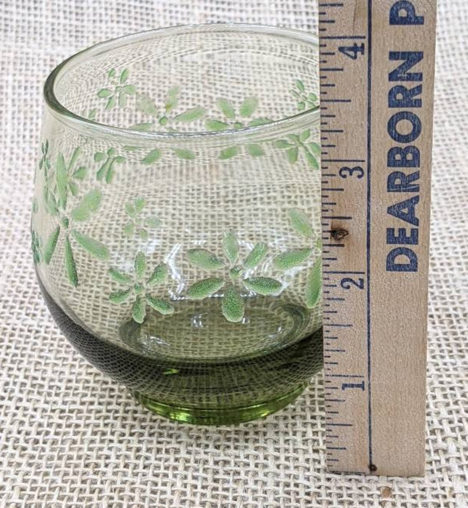 Libbey Mint Bouquet Roly Poly Glasses Avocado Green Glass - Etsy