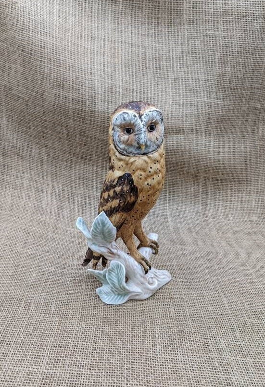 Goebel Barn Owl Figurine, 9 Hand Painted Owl on Branch, Goebel West ...