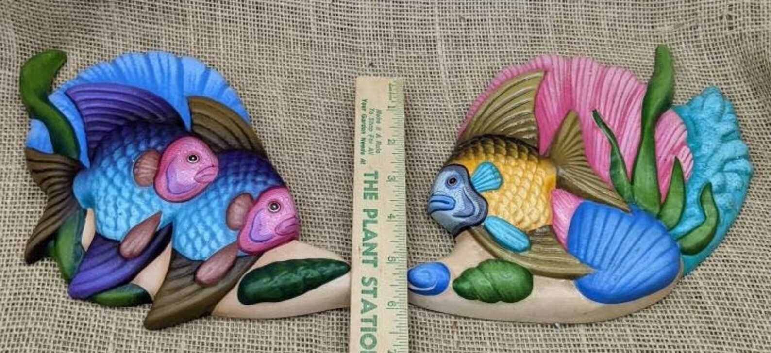 Tropical Fish Ceramic Wall Plaques Tonala Pottery Fish | Etsy