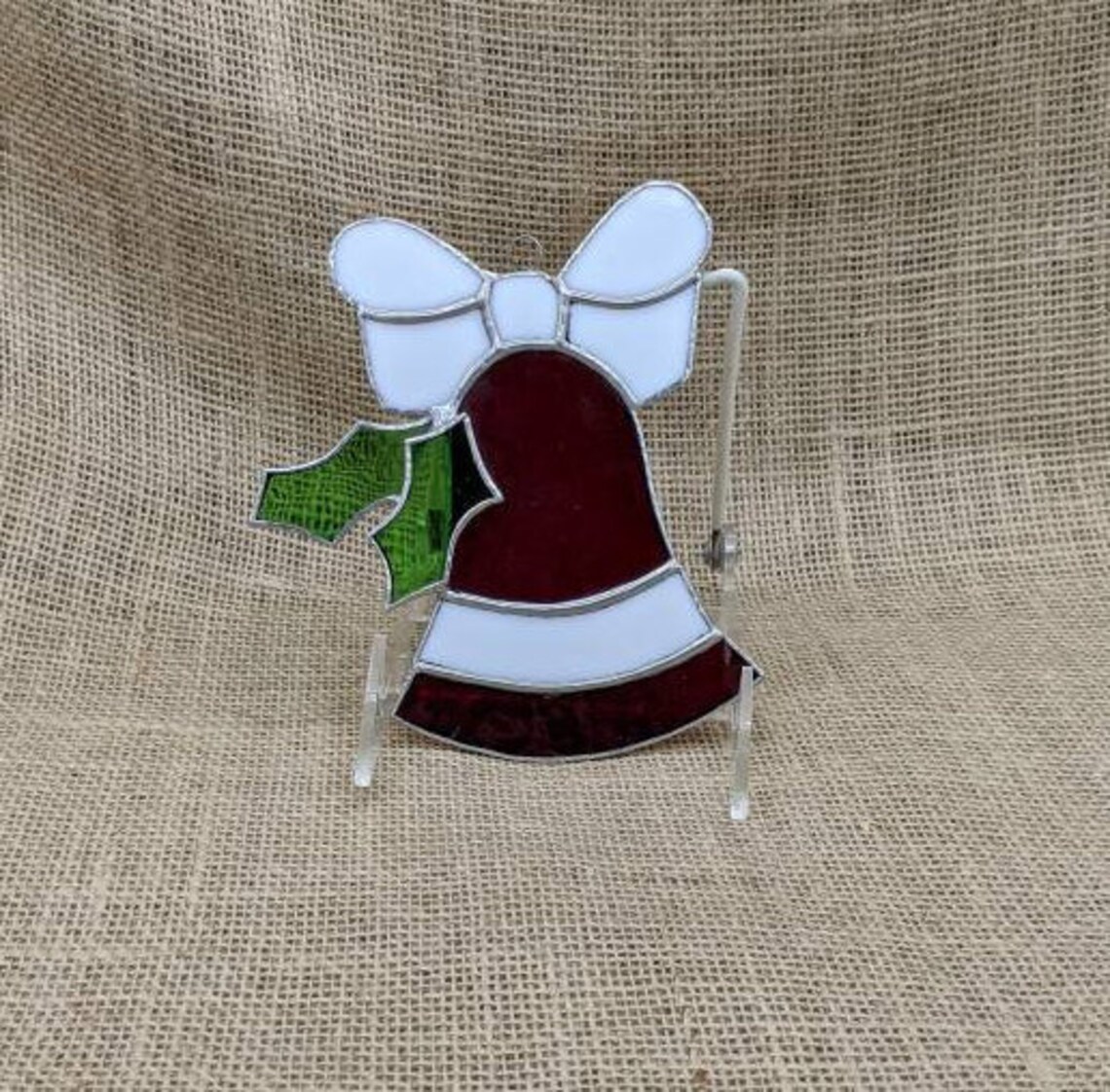Christmas Bell Suncatcher Stained Glass Bell Christmas - Etsy