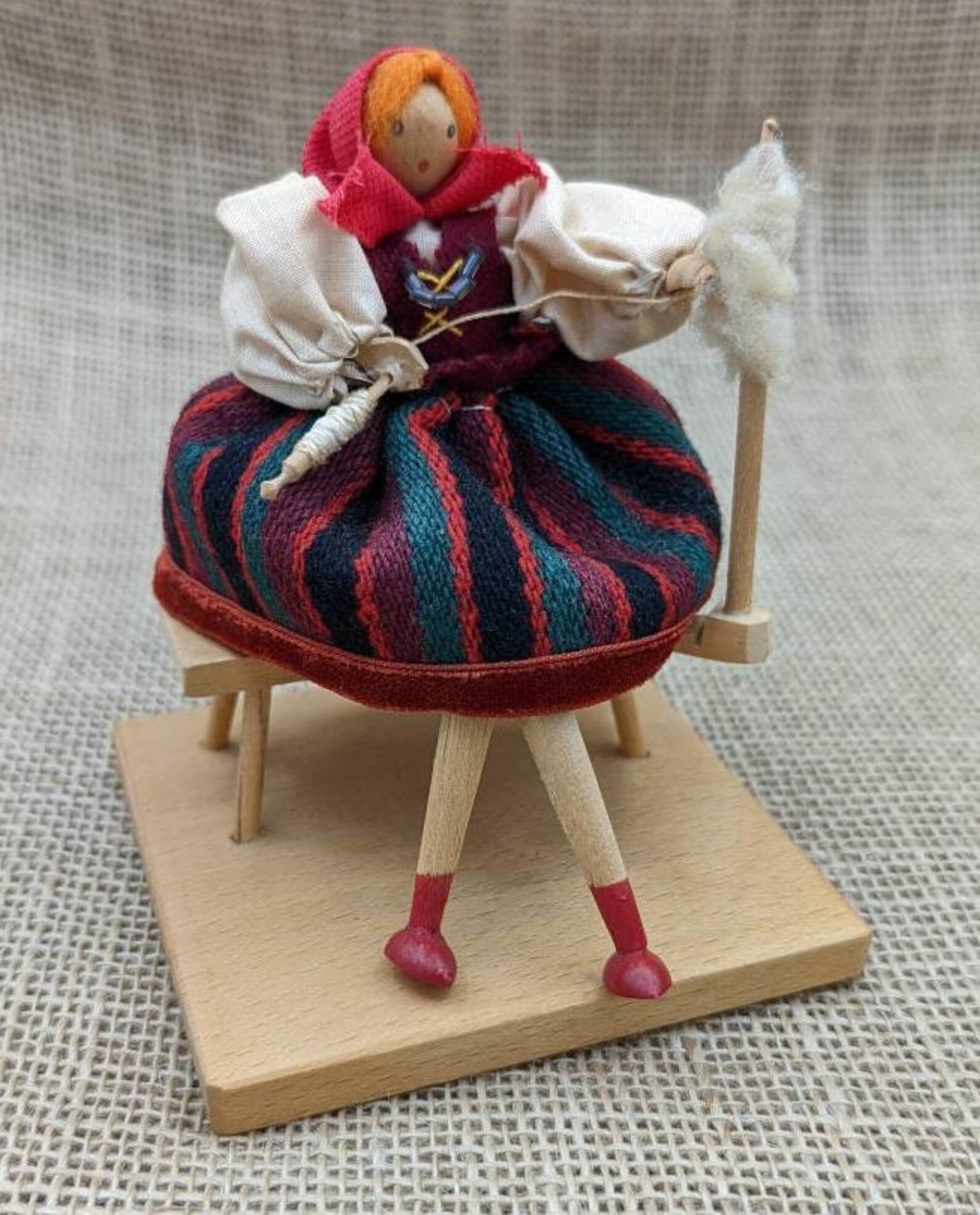Folk Art Spool Doll Eastern European Doll Making Yarn - Etsy