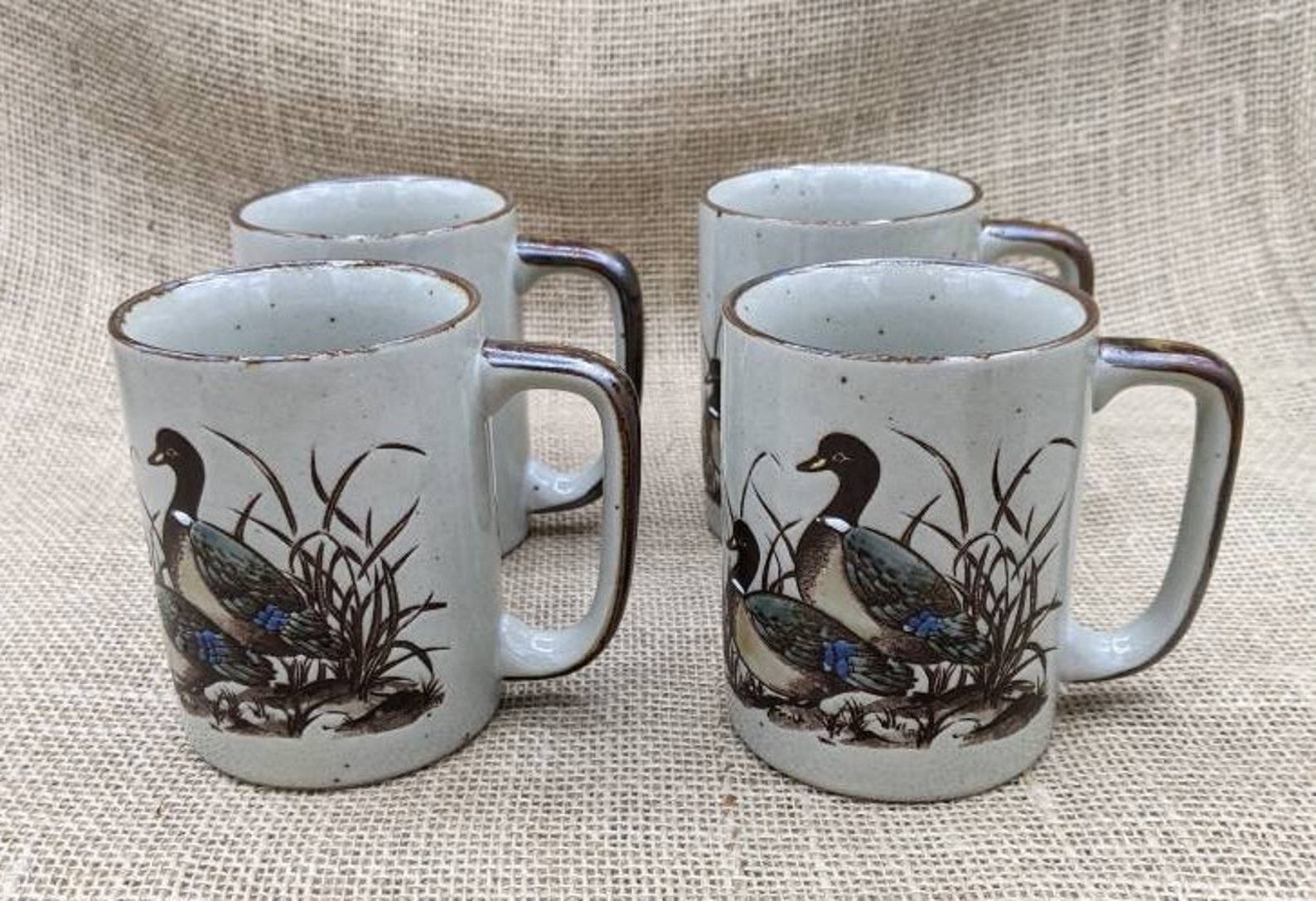 Otagiri Duck Mugs Set of 4 Made in Japan Mallard Duck Mugs | Etsy