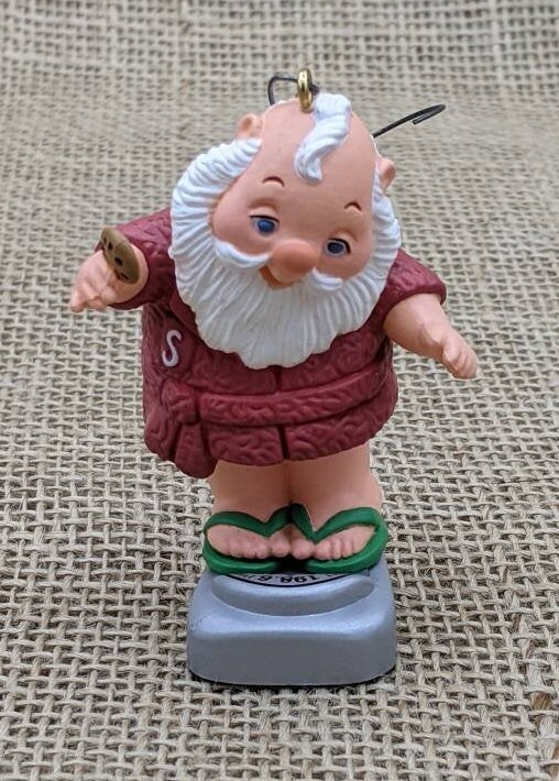Santa on Scale Ornament Tipping the Scales 1986 Hallmark - Etsy