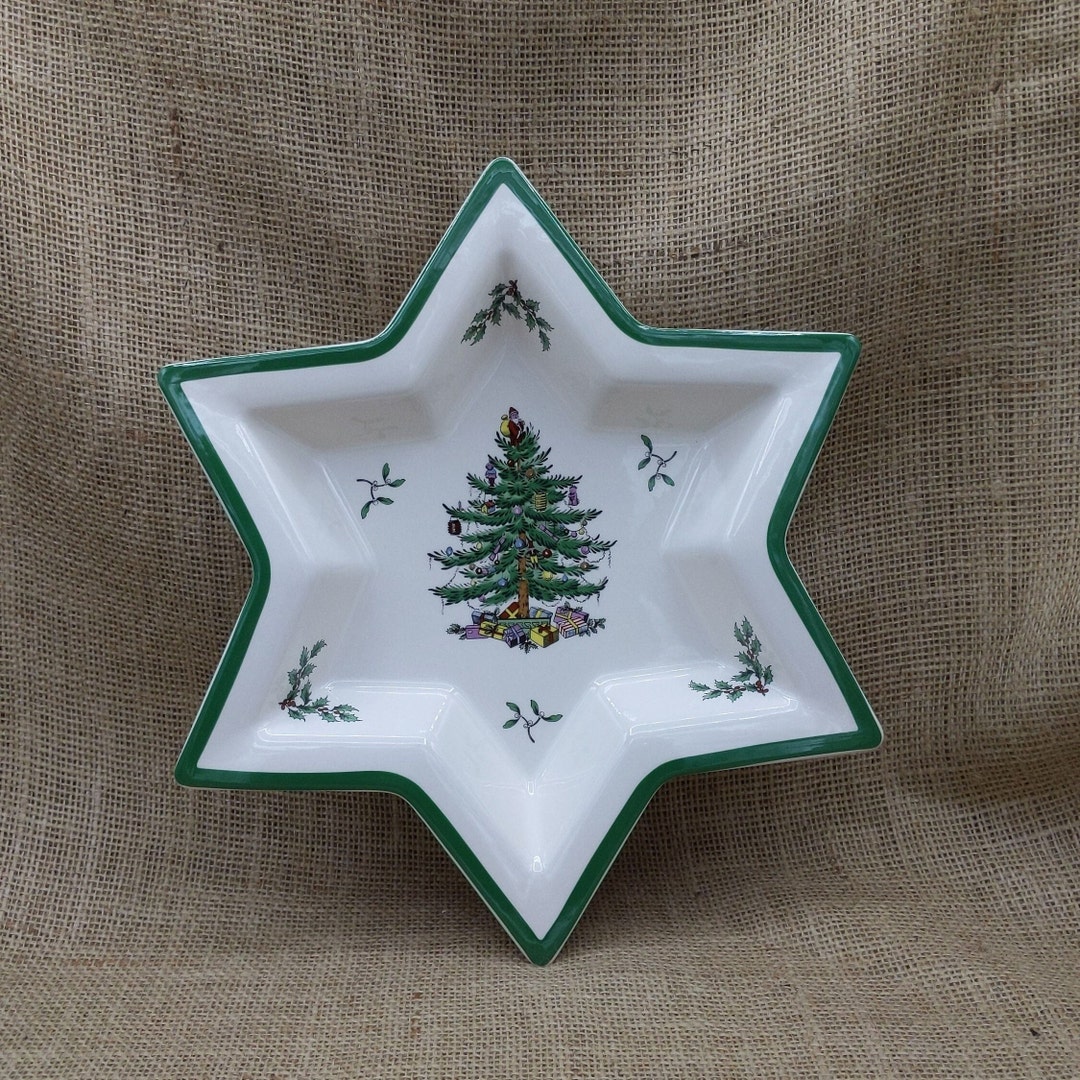 Star Shape Dish, 6 Pointed Star, Spode Christmas Tree, Made in England ...