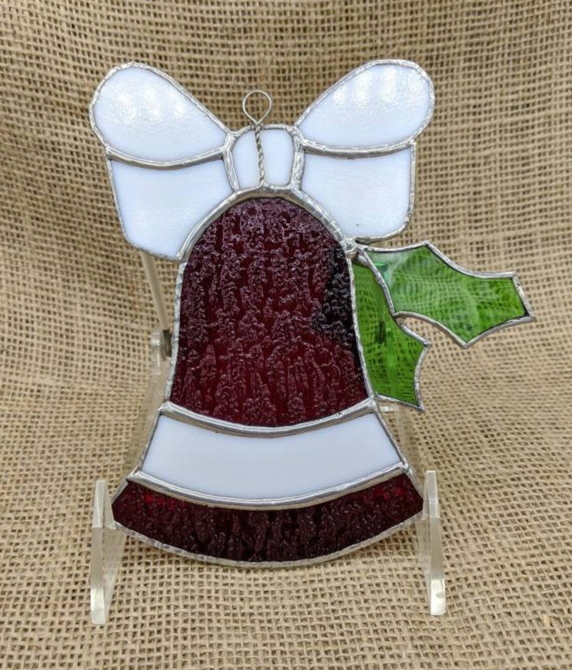 Christmas Bell Suncatcher Stained Glass Bell Christmas - Etsy