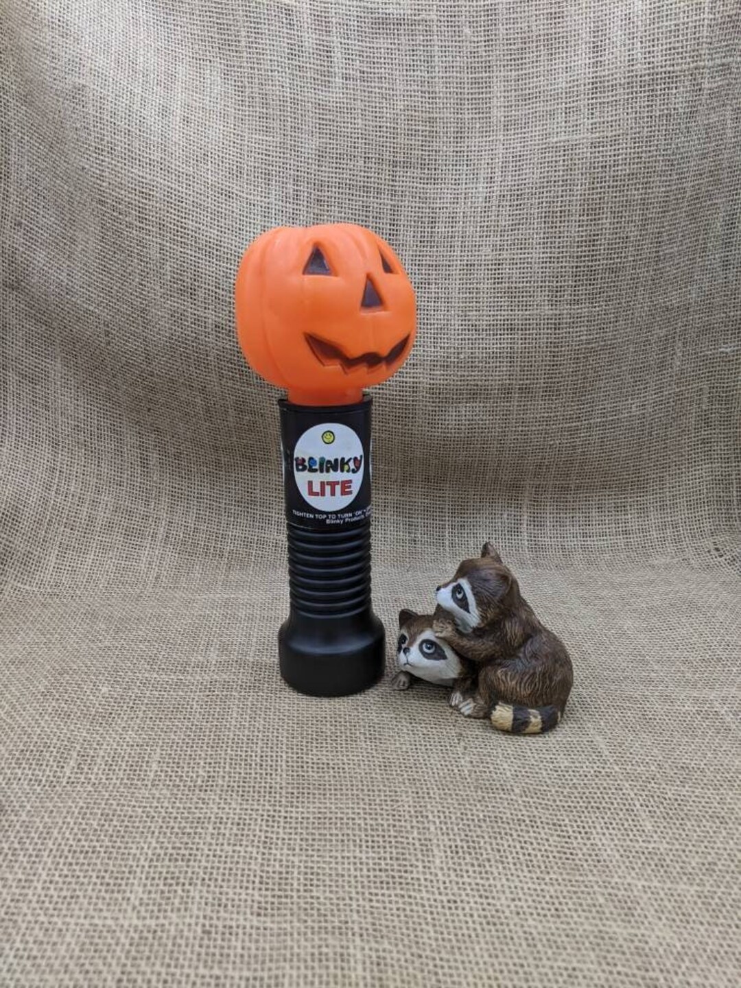 Blow Mold Blinky Lite Trick or Treat Flash Light, Blow Mold Jack O ...