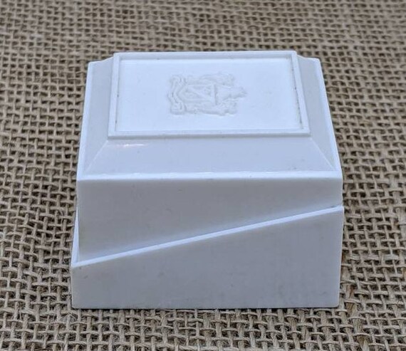 White Plastic Ring Presentation Box, Vintage Alsten … - Gem