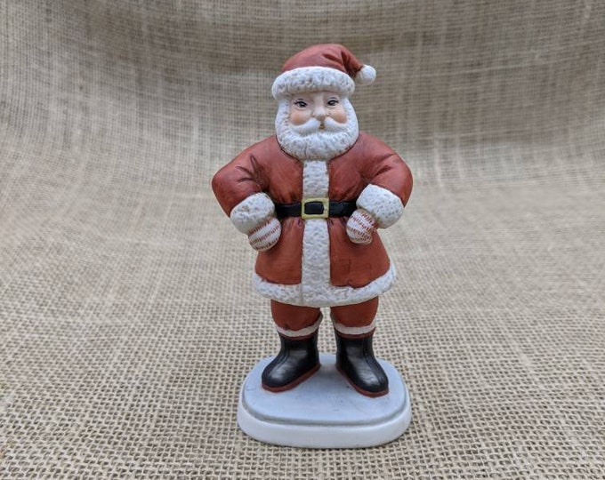 Schmid Jolly Santa Figurine, B. Shackman 1985, Made in Taiwan, Standing ...