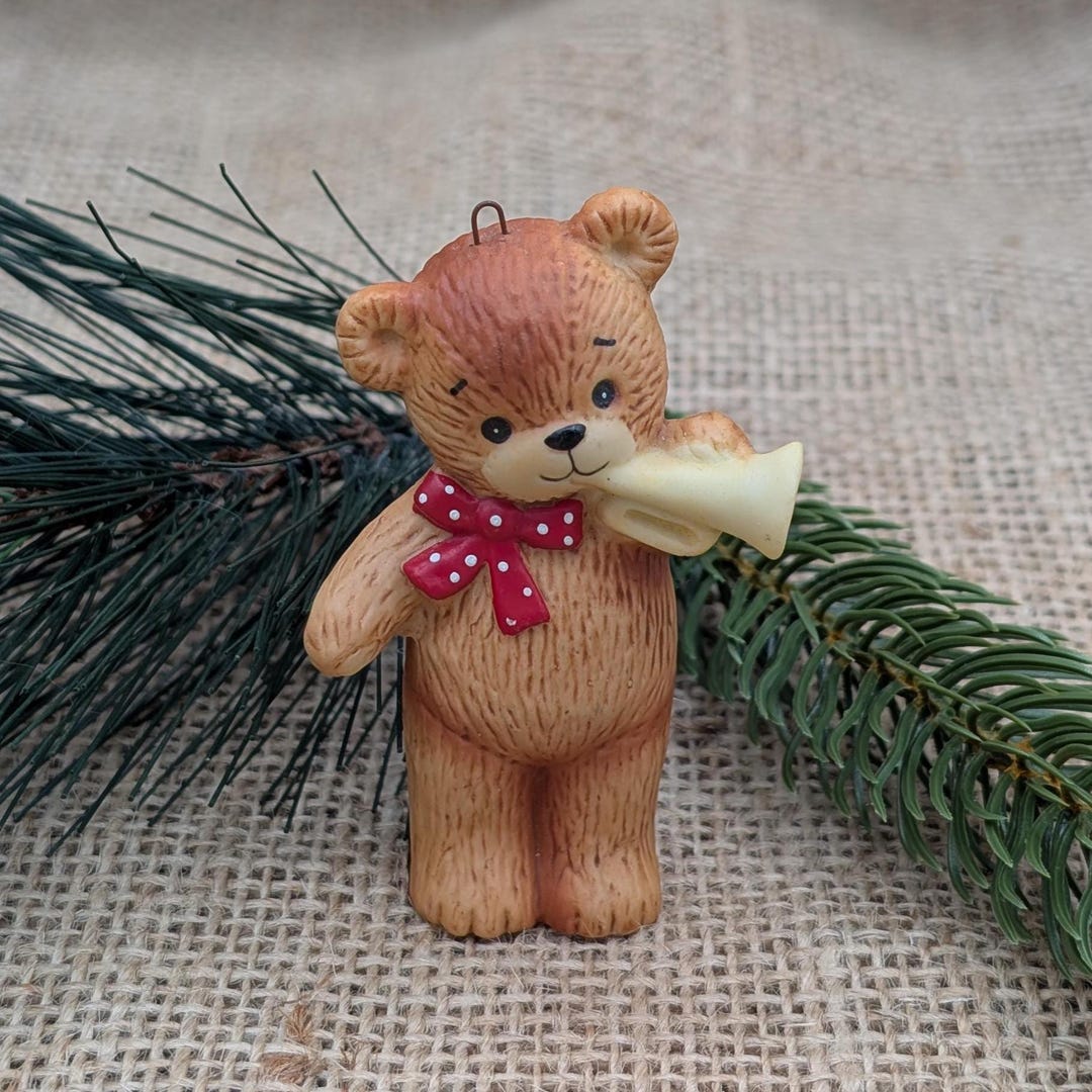 Vintage Enesco Teddy Bear Ornament: Lucy & Me Trumpet Player - Etsy