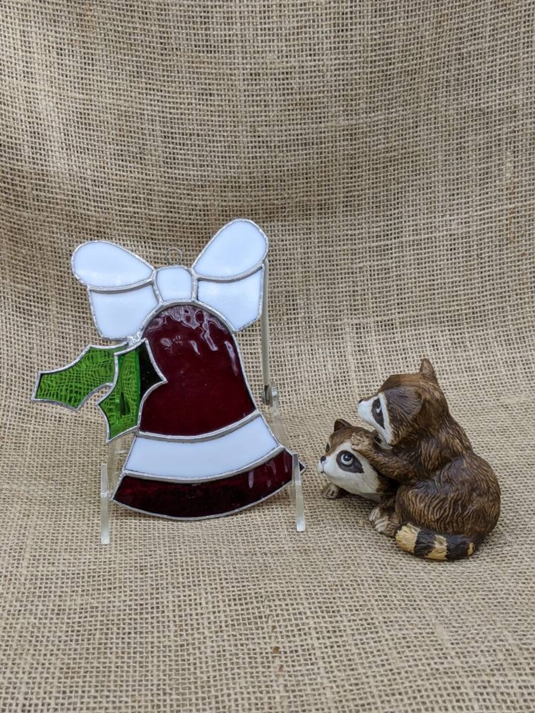 Christmas Bell Suncatcher, Stained Glass Bell, Christmas Window ...