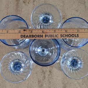 Water Goblets, Misty Blue Swirl Sapphire by Libbey Glass Company, Light ...