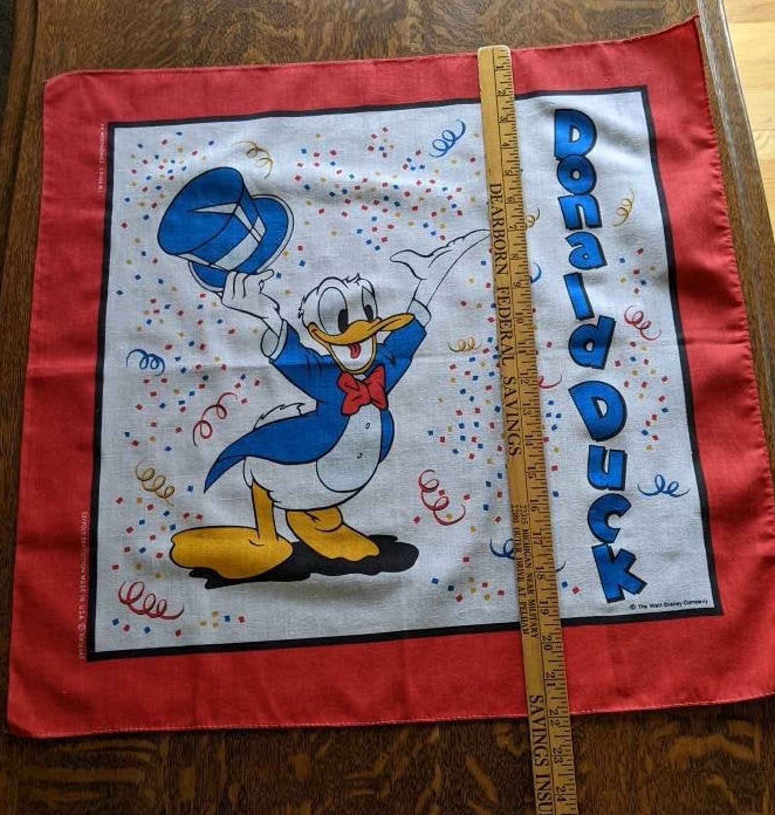 Donald Duck Bandana Scarf Vintage Disney Donald Duck Square - Etsy