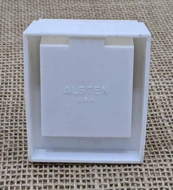 White Plastic Ring Presentation Box, Vintage Alsten … - Gem