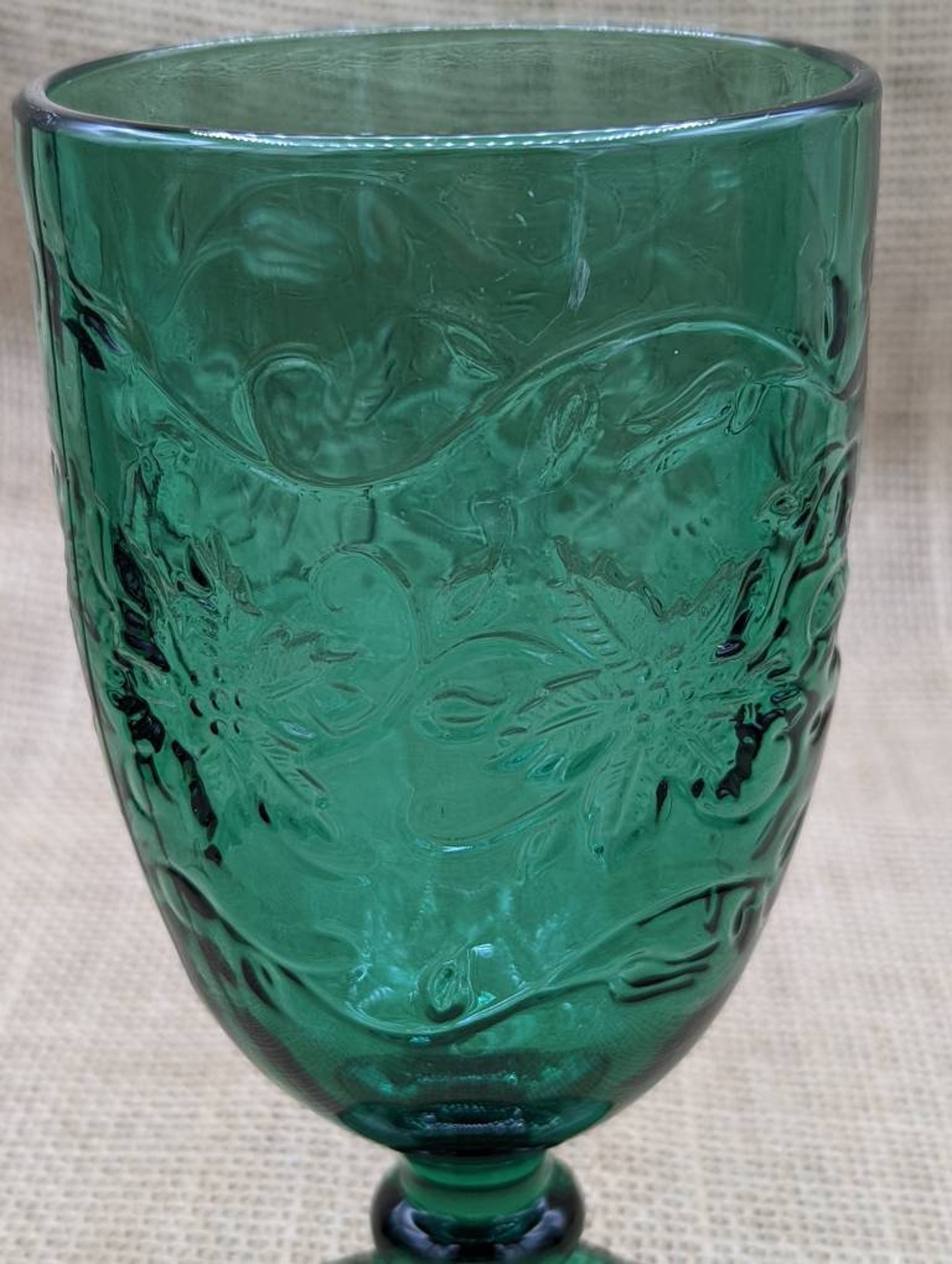 Fantasia Emerald Green By Princess House Set Of 4 Iced Tea Etsy
