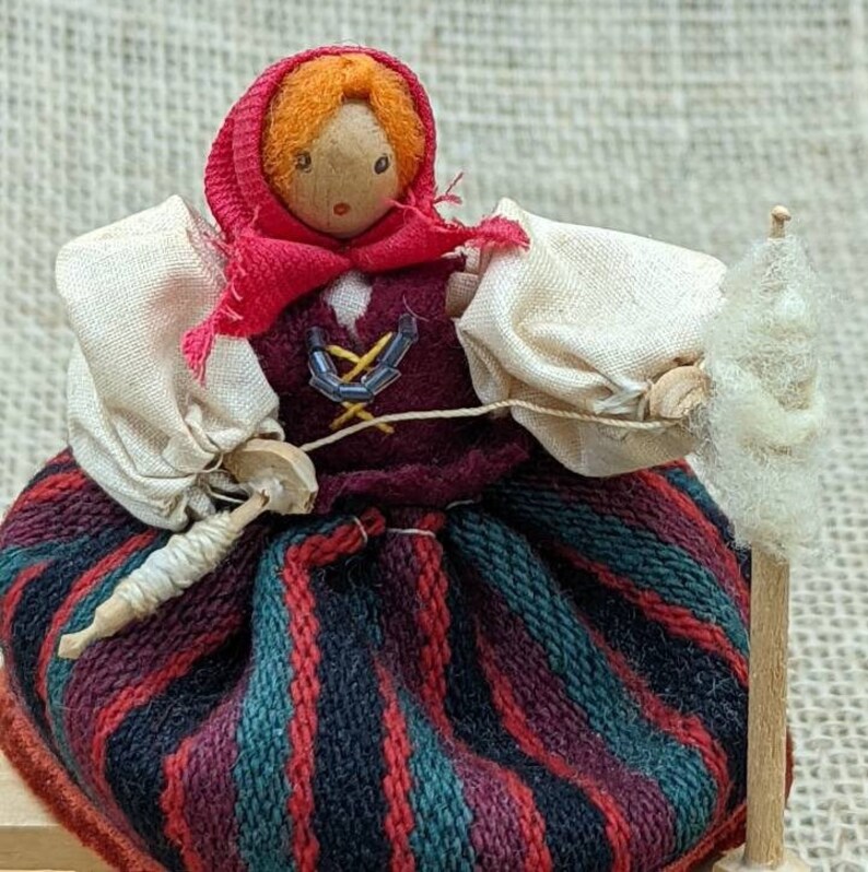 Folk Art Spool Doll Eastern European Doll Making Yarn - Etsy