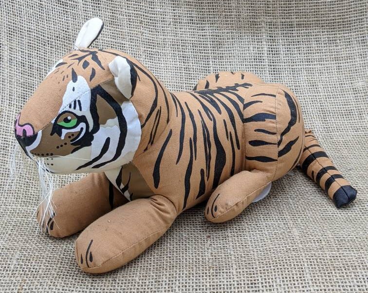 Tiger Soft Sculpture Realistic Stuffed Painted Fabric Tiger - Etsy