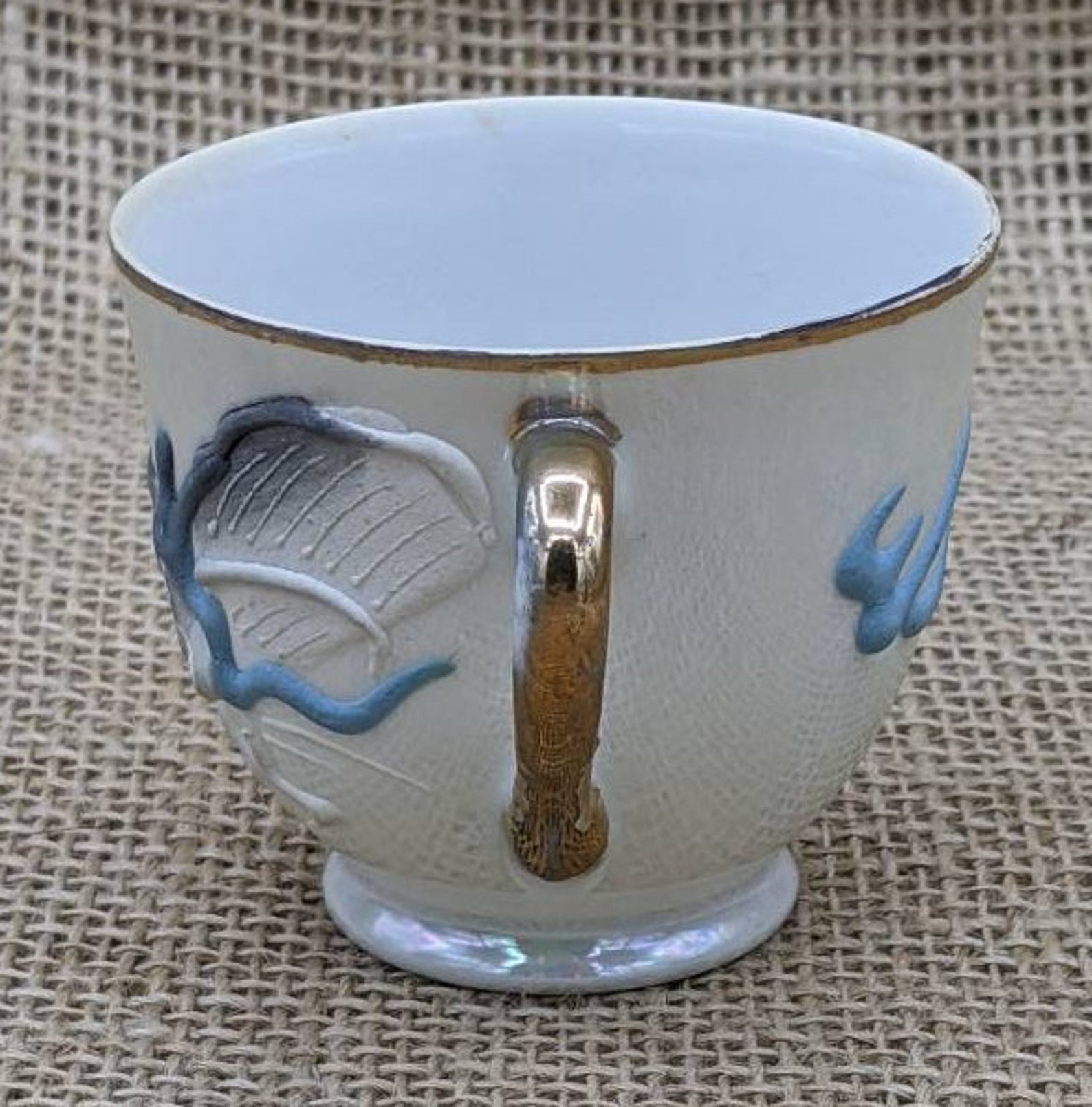 Moriage Dragonware Tea Cup & Saucer Geisha Lithophane Raised - Etsy