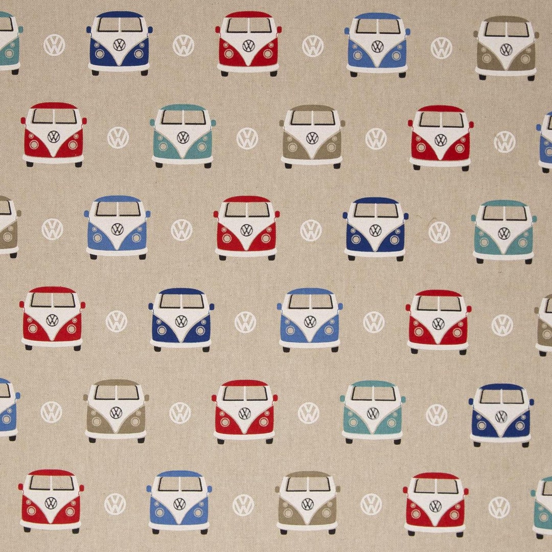 11.98euro/meter VW Bus Bulli Canvas Cotton Decorative Fabric Woven ...