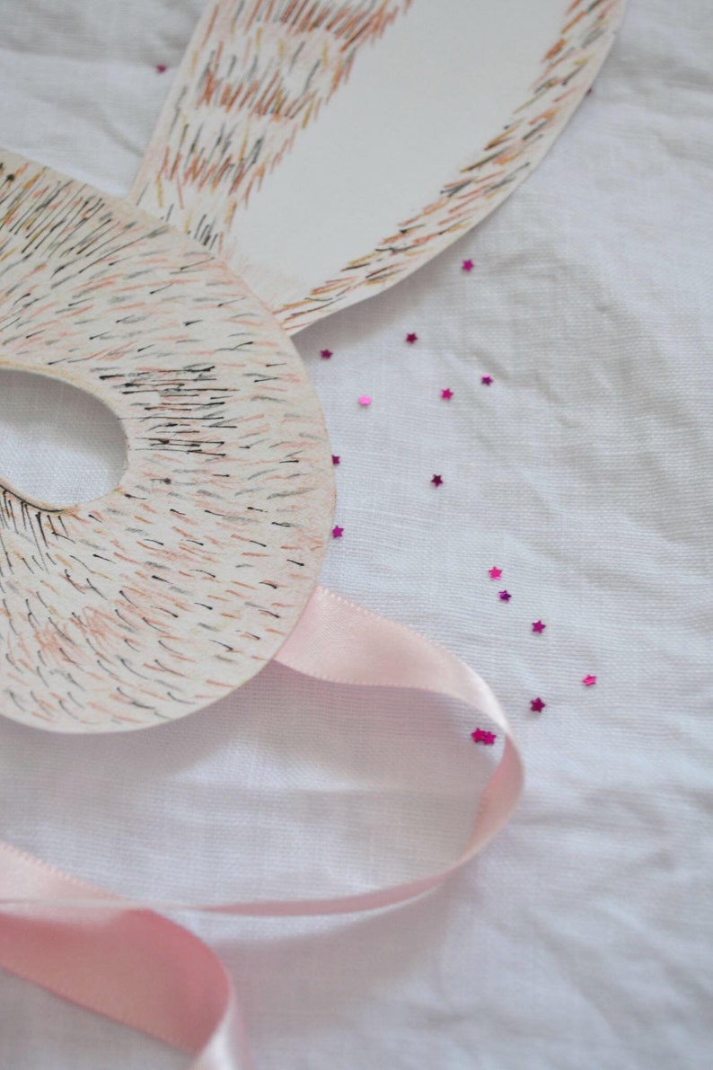 Bunny Mask, Mask Printable, Rabbit Mask Printable, Bunny Printable ...