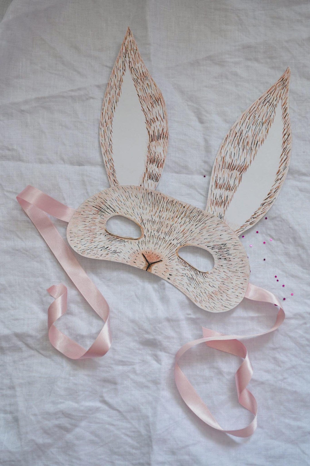 Bunny Mask, Mask Printable, Rabbit Mask Printable, Bunny Printable ...