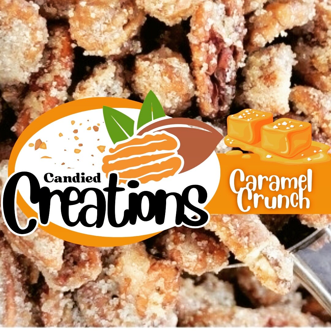 Candy Coated Caramel Crunch Flavored Pecans 10oz - Etsy