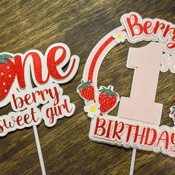 Berry 1st Birthday Cake - Etsy