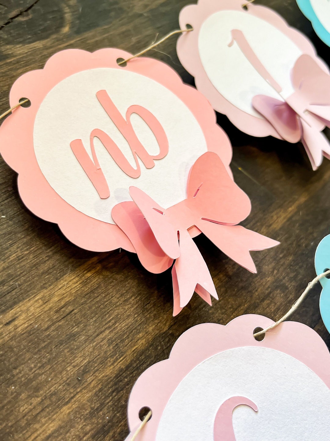 Pastel Photo Banner First Birthday Monthly Milestone 1st 12 Month ...