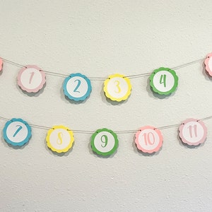 Pastel Photo Banner First Birthday Monthly Milestone 1st 12 Month ...