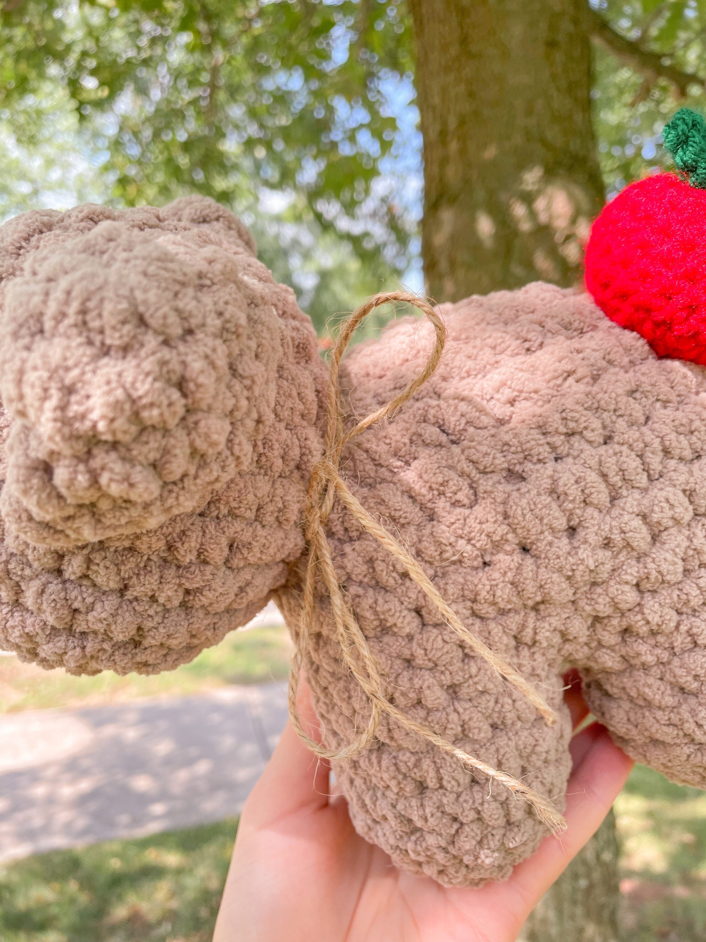 Apple Orchard Bear Plushie Crochet Giant Soft and Fluffy Amigurumi ...