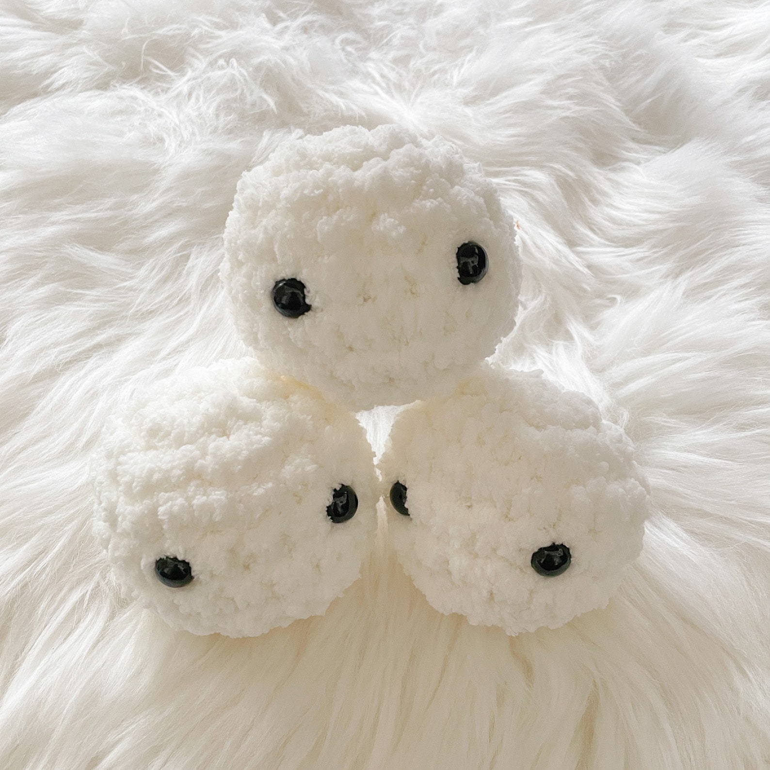 Stocking Stuffer Plushies Crochet Soft and Fluffy Amigurumi -snowballs ...