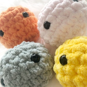Stress Ball Plushies Soft and Fluffy Crochet Amigurumi -anxiety Balls ...