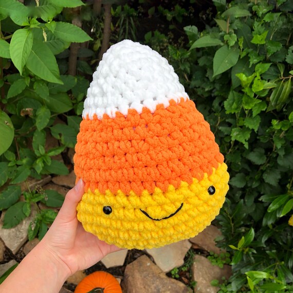 Candy Corn Plushie Soft and Fluffy Giant Crochet Amigurumi | Etsy
