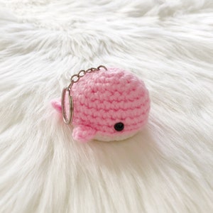 Pastel Whale Keychain Crochet Amigurumi whale Keychain whale Crochet ...
