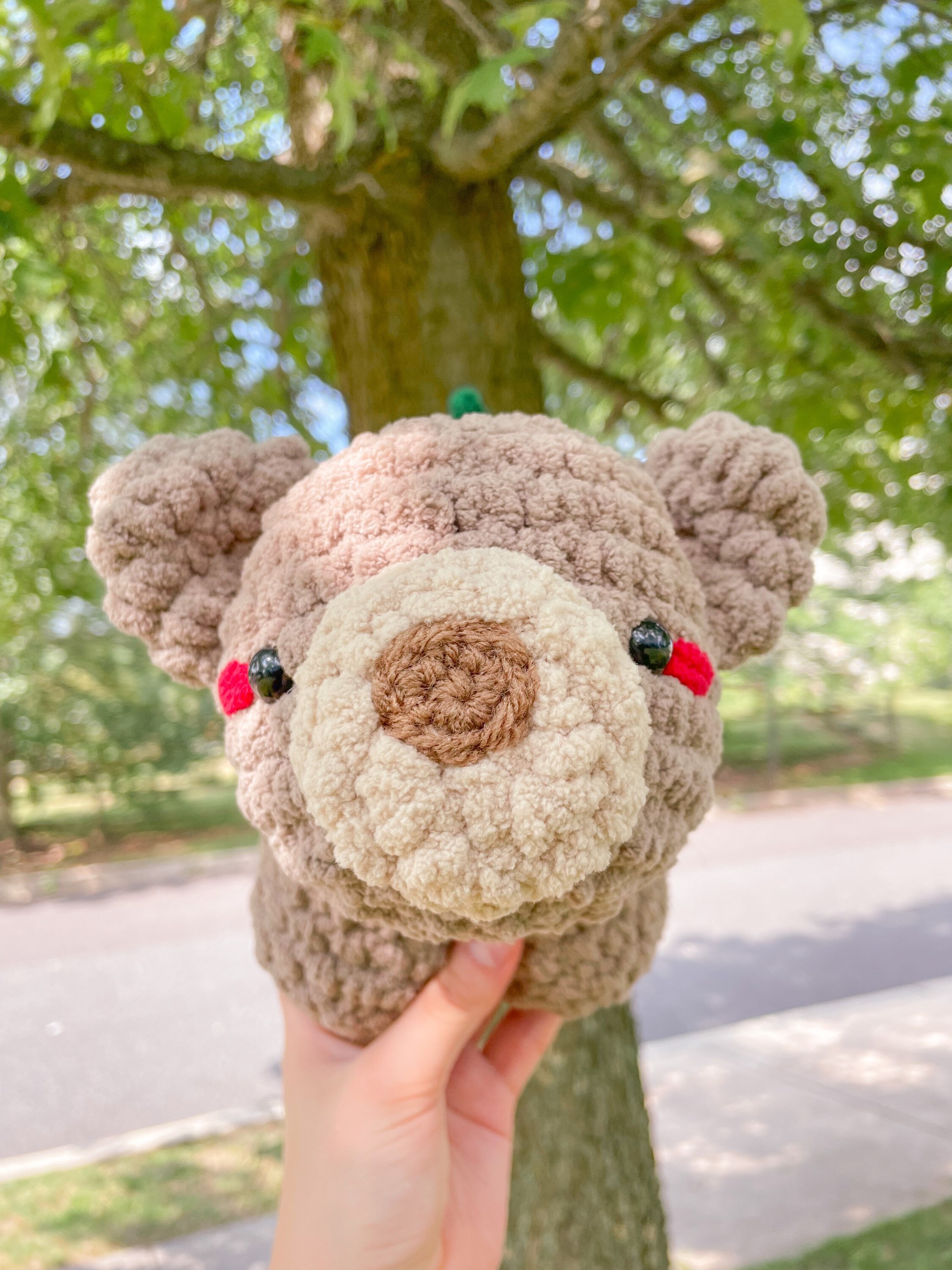 Apple Orchard Bear Plushie Crochet Giant Soft and Fluffy Amigurumi ...