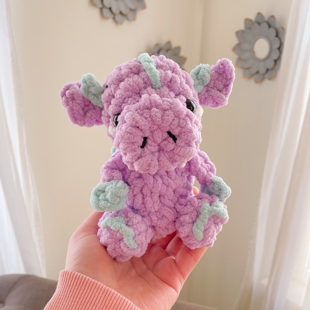 Fluffy Tiny Dragon Crochet Amigurumi Plushie -dragon Lover Gift ...
