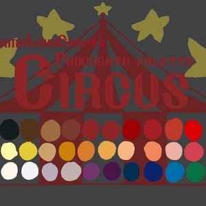 Circus Big Top Theme Color Palette for Procreate - Etsy