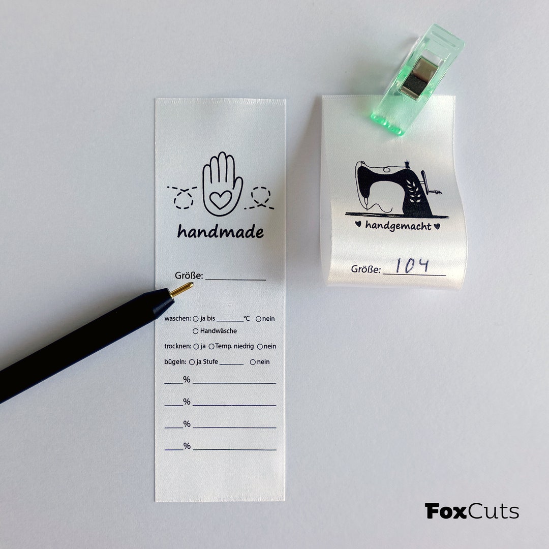 Satin Labels for Writing on and Sewing In, Fillable Labels for Clothing ...