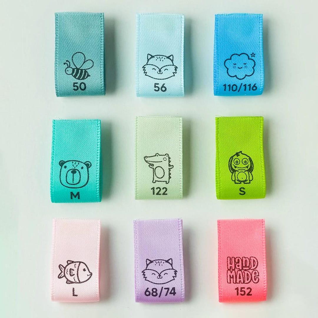 Size Label, Size Labels, Clothing Sizes for Sewing, Handmade Sew-in ...