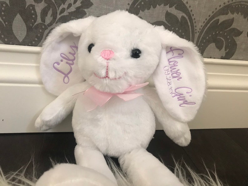 Plush Bunnies//bunny Stuffy//stuffed Toy//flower Girl - Etsy
