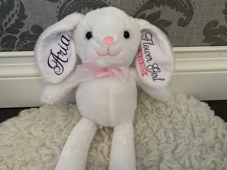 Plush Bunnies//bunny Stuffy//stuffed Toy//flower Girl - Etsy